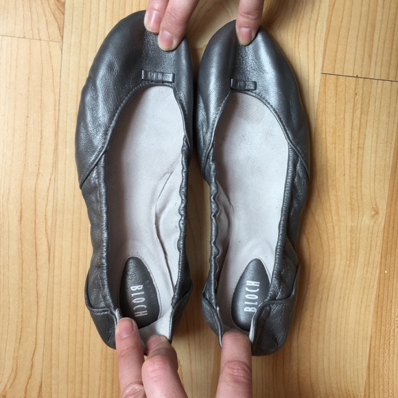 Bloch | Shoes | Bloch Folding Silver Ballet Slippers Flats | Poshmark